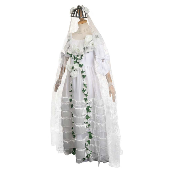 Movie Haunted Mansion Wedding Dress Outfits Halloween Carnival Cosplay ...