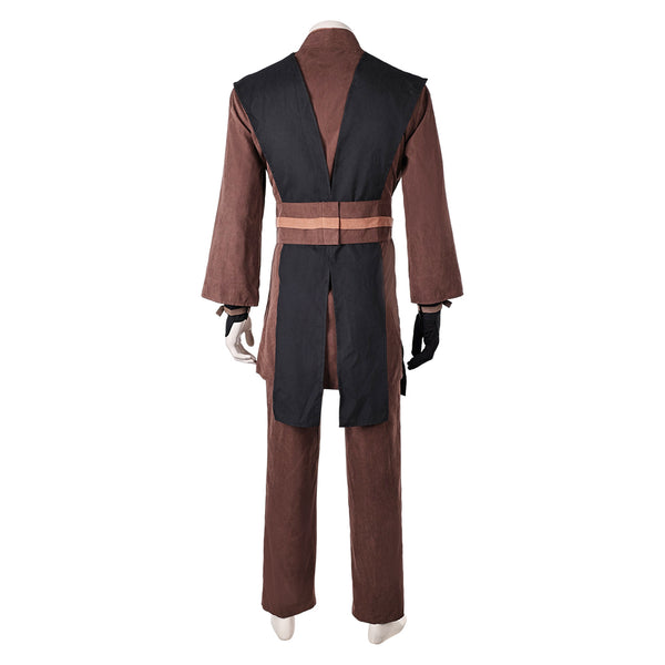Anakin Skywalker Brown And Black Outfit Cosplay Costume Outfits Hallow ...