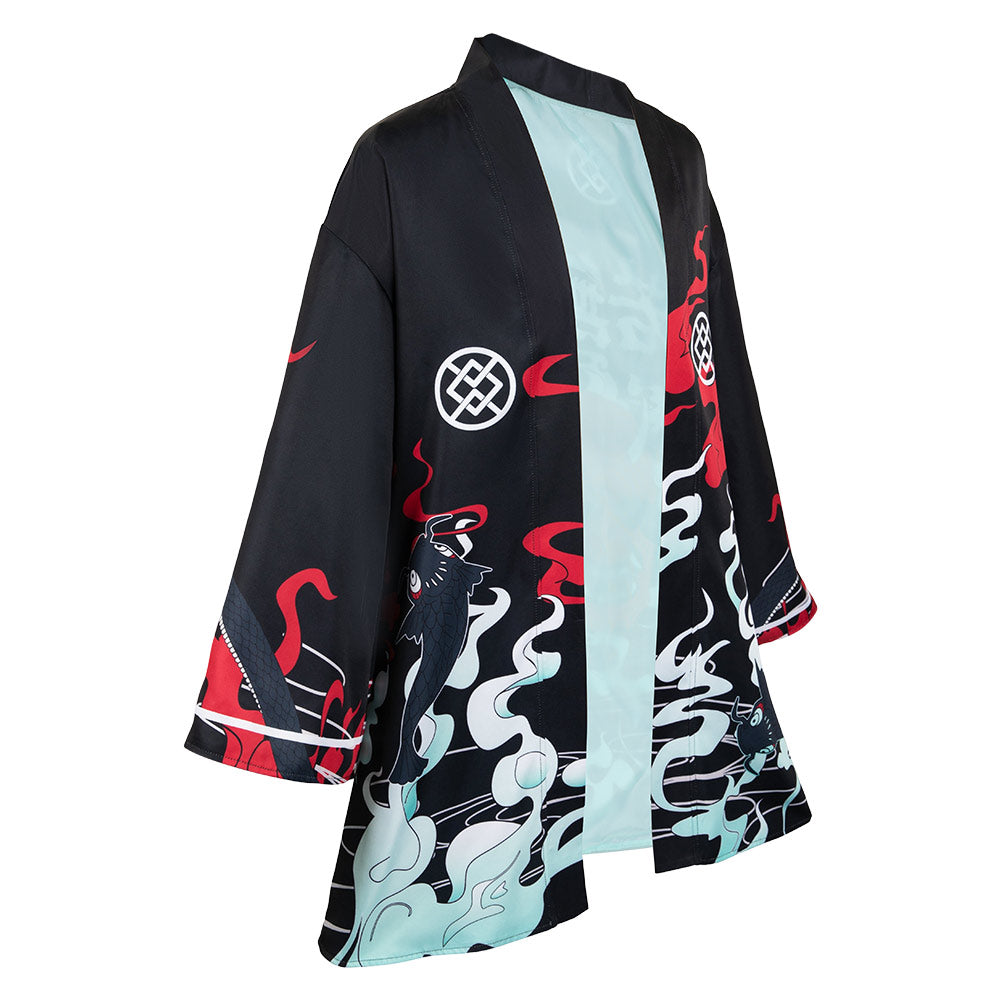 Girls Band Cry 2024 Nina Iseri Black Haori Coat Cosplay Costume Outfit ...
