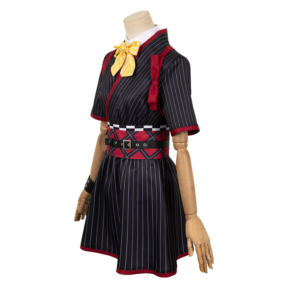 Girls Band Cry 2024 Subaru Awa Black Dress Cosplay Costume Outfits Hal ...