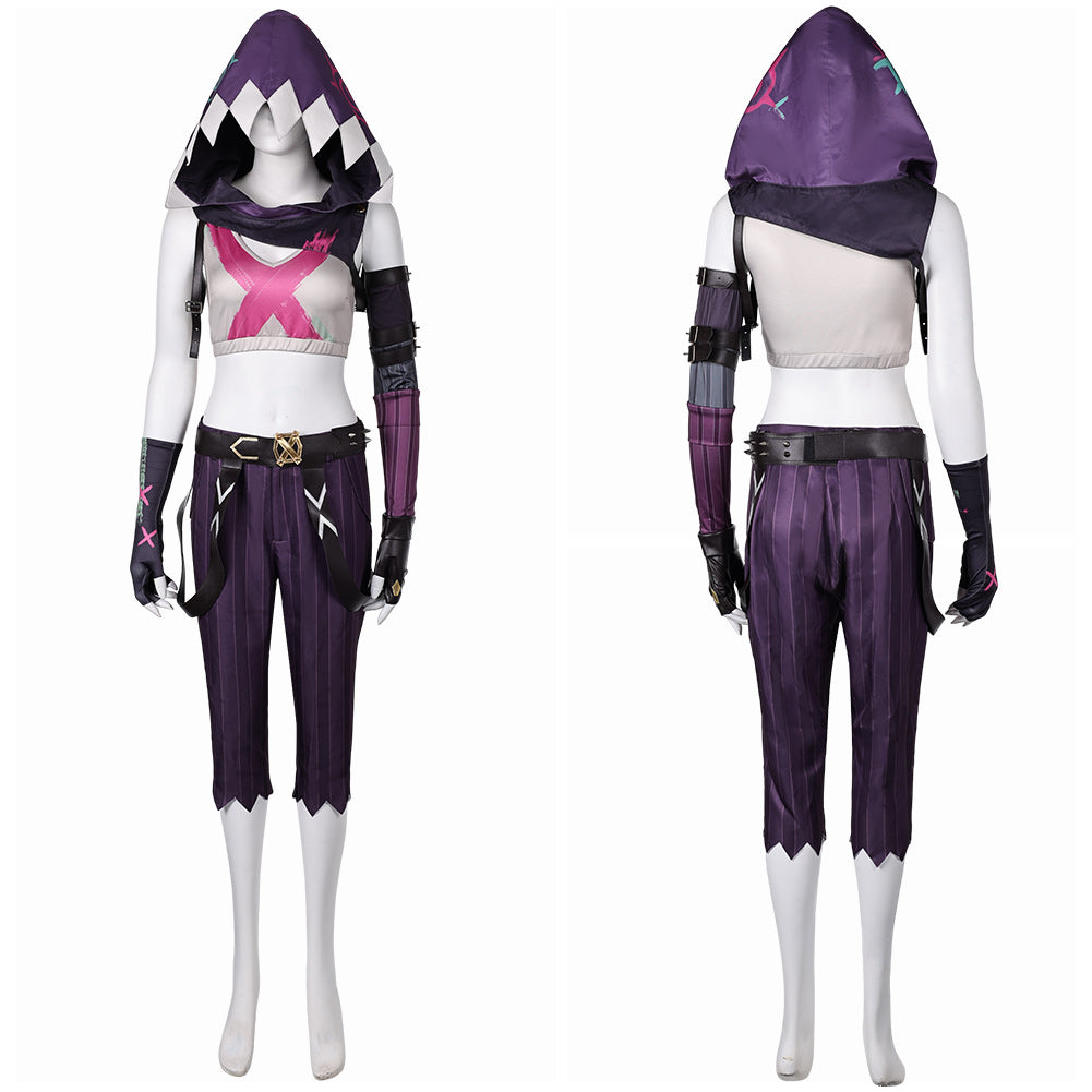 Arcane: League of Legends Season 2 (2024) Jinx Purple Outfit Cosplay C ...