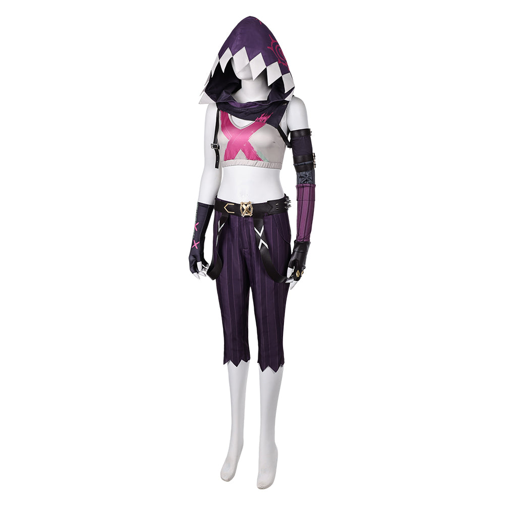 Arcane: League of Legends Season 2 (2024) Jinx Purple Outfit Cosplay C ...