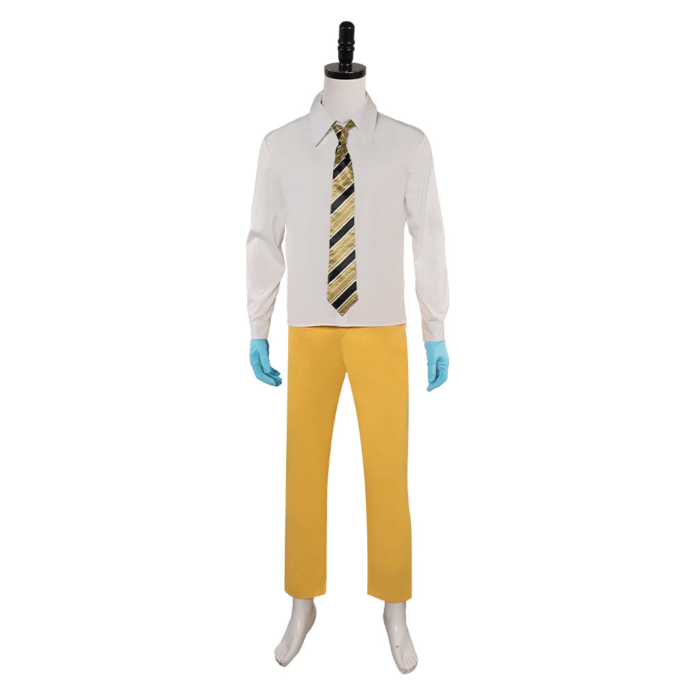 Beetlejuice 2024 Shrunken Head Bob Yellow Outfit Cosplay Costume Outfi ...