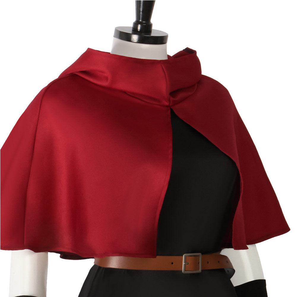 Delicious in Dungeon Rin Women Black Dress Outfit Cosplay Costume Outf ...