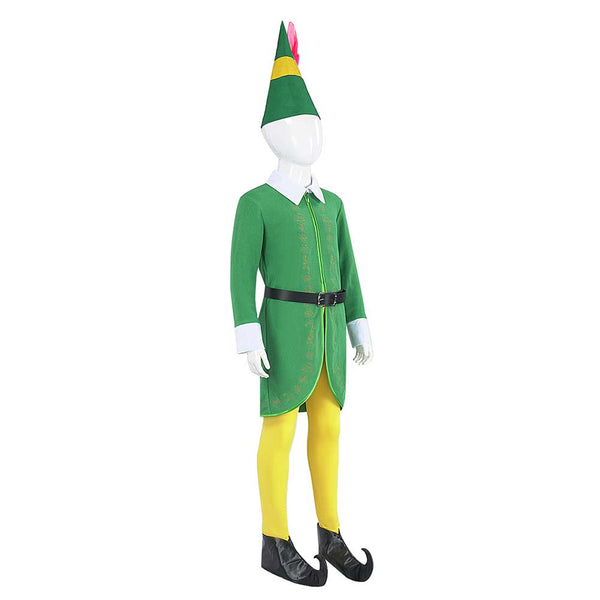 Elf: Buddy's Musical Christmas Buddy Kids Children Green Outfit Cospla ...