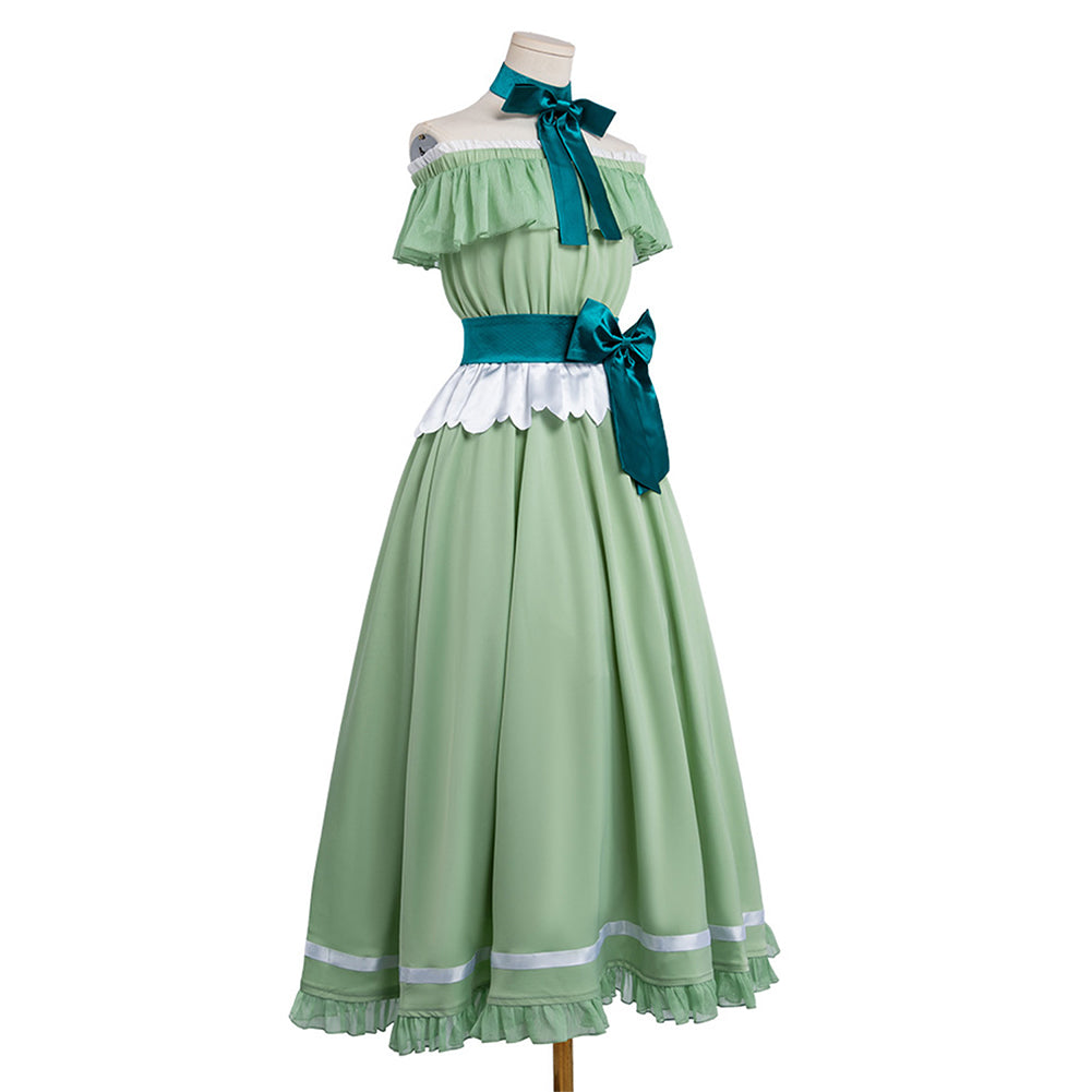 Frieren: Beyond Journey‘s End Frieren Women Green Dress Cosplay Costum ...