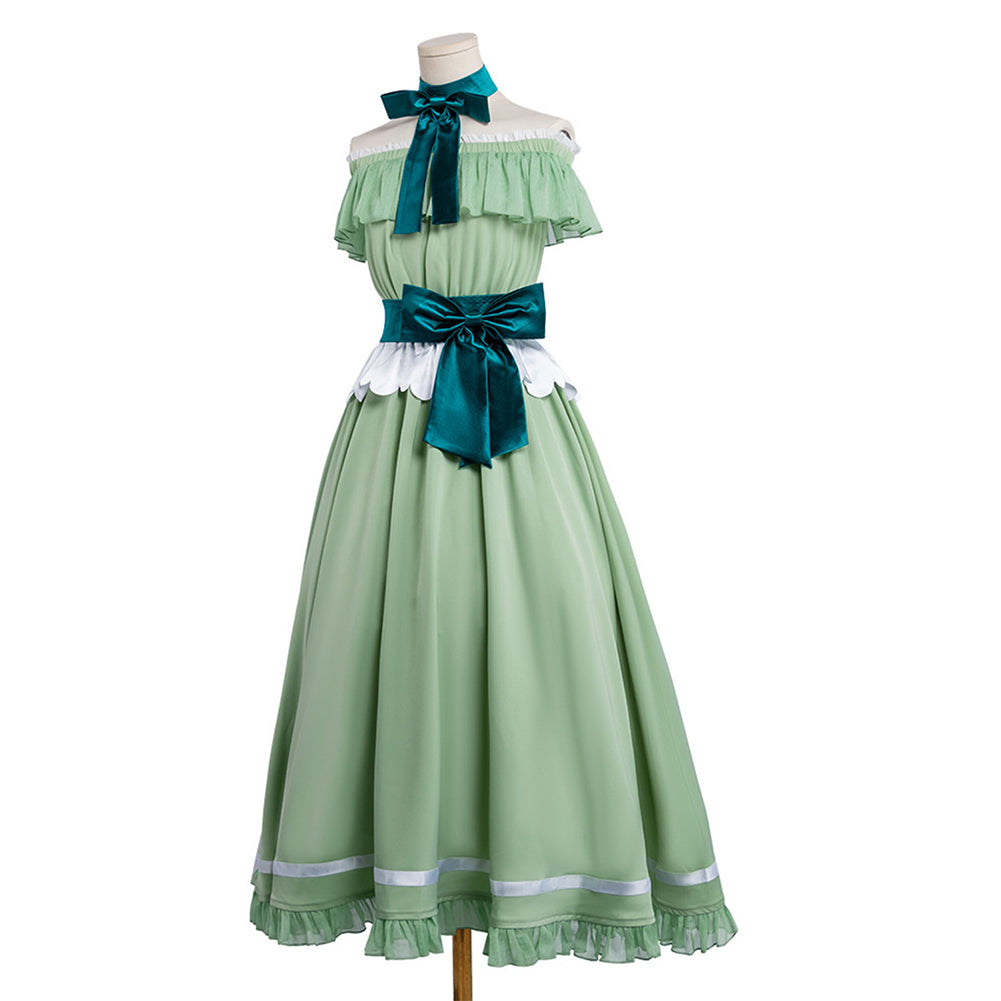 Frieren: Beyond Journey‘s End Frieren Women Green Dress Cosplay Costum ...