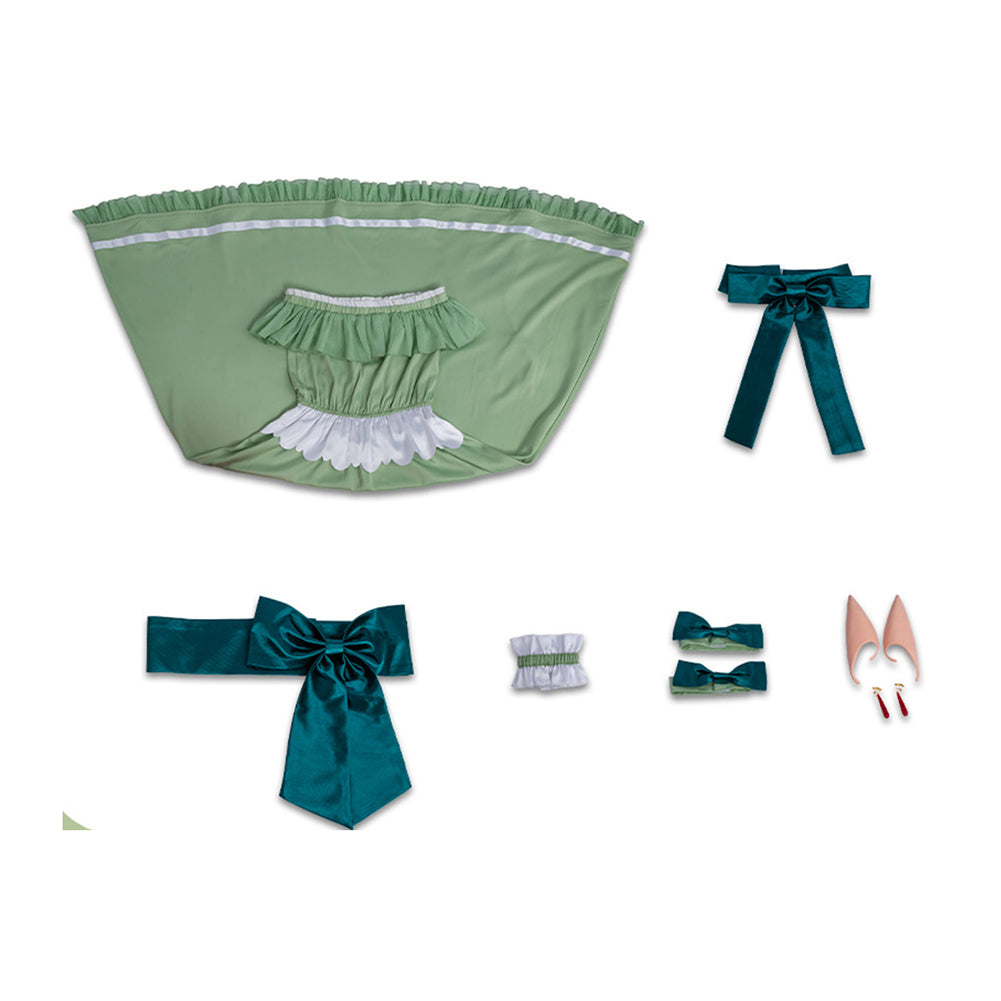 Frieren: Beyond Journey‘s End Frieren Women Green Dress Cosplay Costum ...