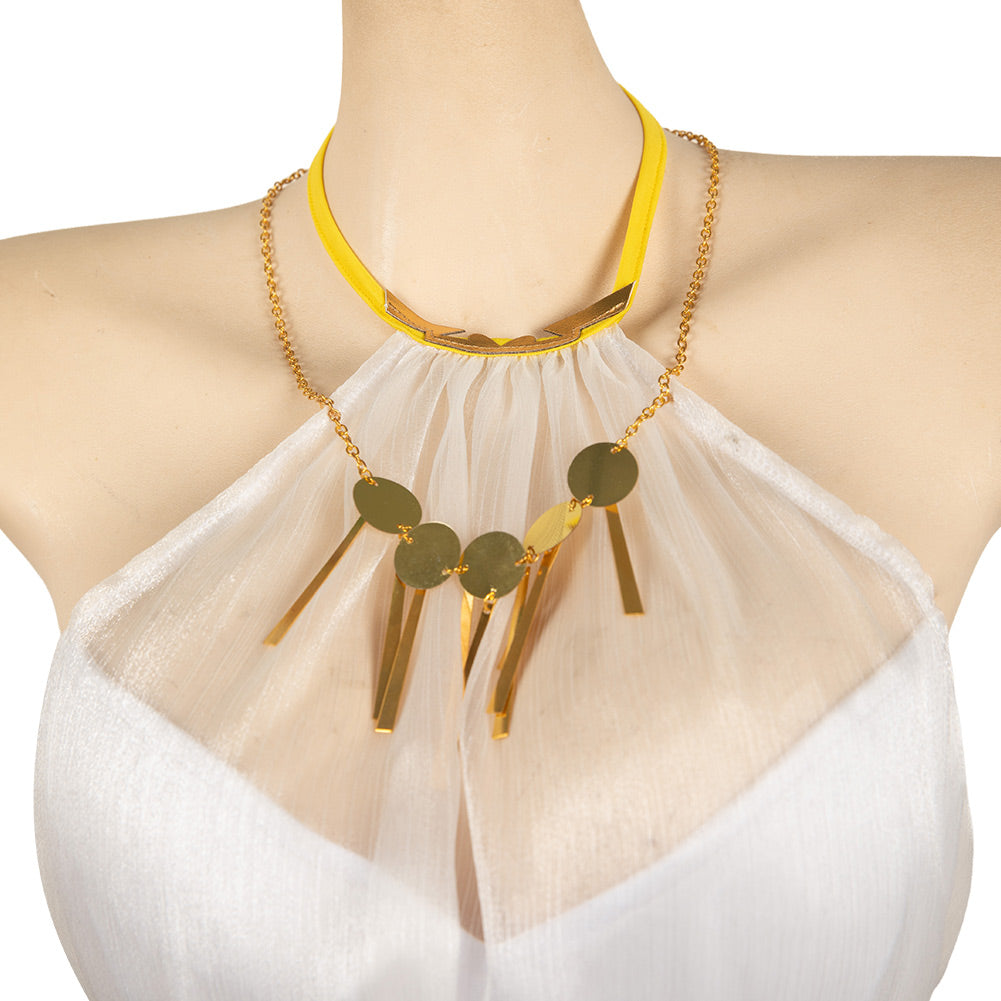 Game Final Fantasy Tifa Lockhart White Swimsuit Set Cosplay Costume Ou ...