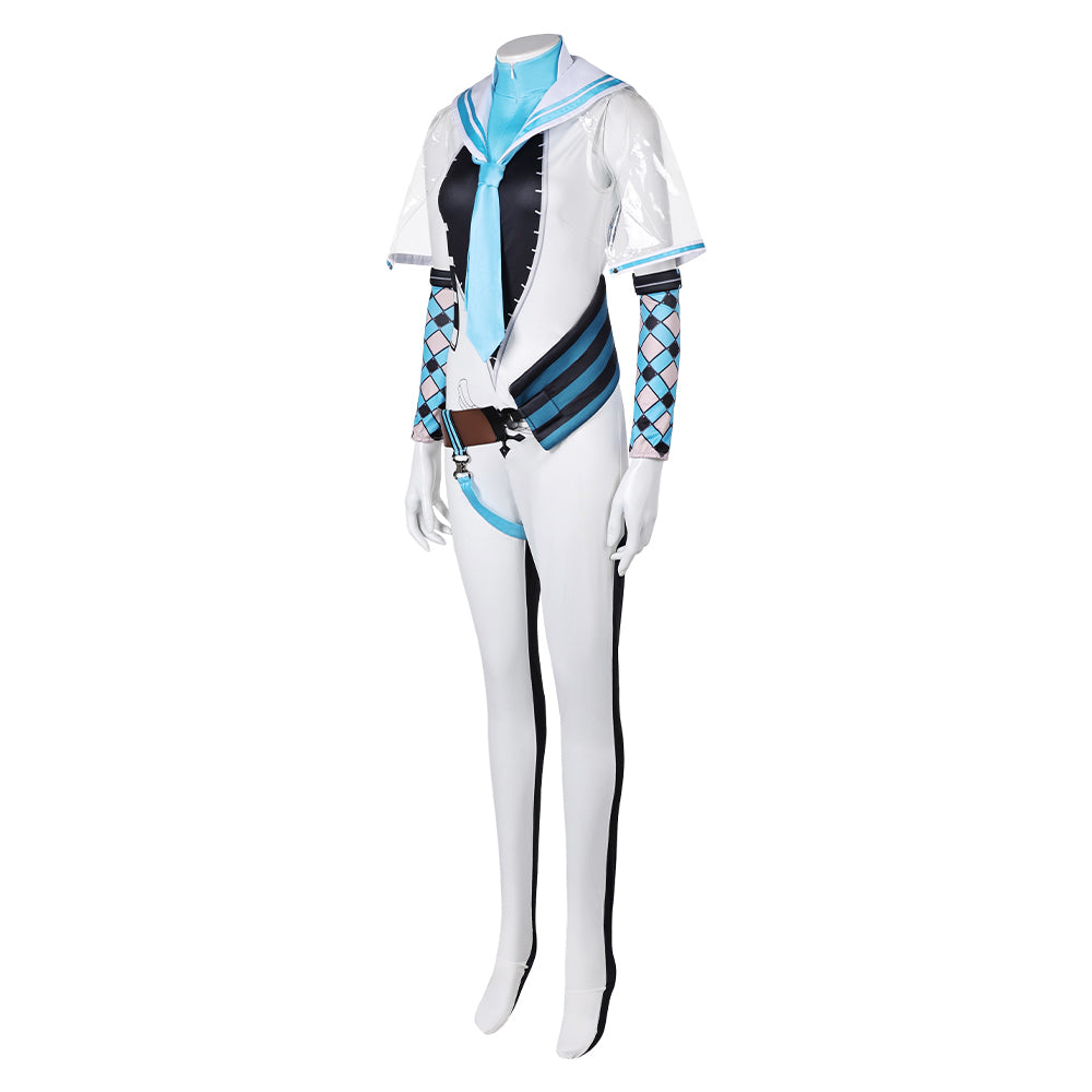 Game Stellar Blade Eve Women White Blue Combat Suit Cosplay Costume Ou ...