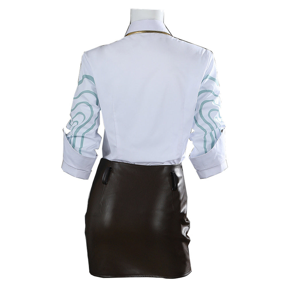 Game Valorant Chamber Women Blue Outfit Cosplay Costume Outfits Hallow ...