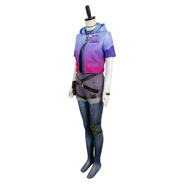 Game Valorant Clove Women Purple Outfit Cosplay Costume Outfits Hallow ...