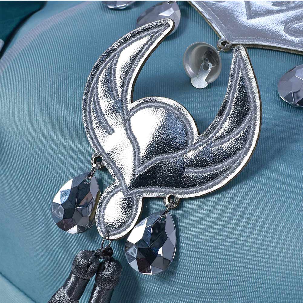 Genshin Impact Lan Yan Women Blue Outfit Cosplay Costume Outfits Hallo ...