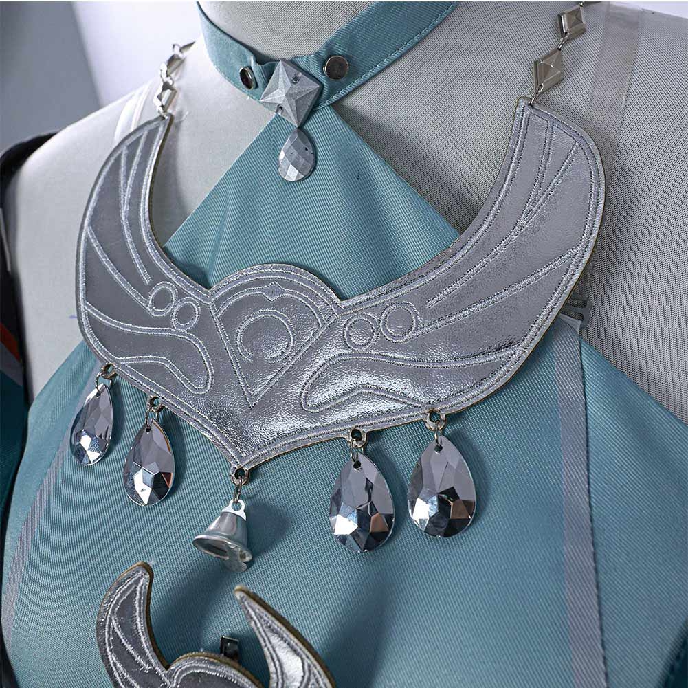 Genshin Impact Lan Yan Women Blue Outfit Cosplay Costume Outfits Hallo ...