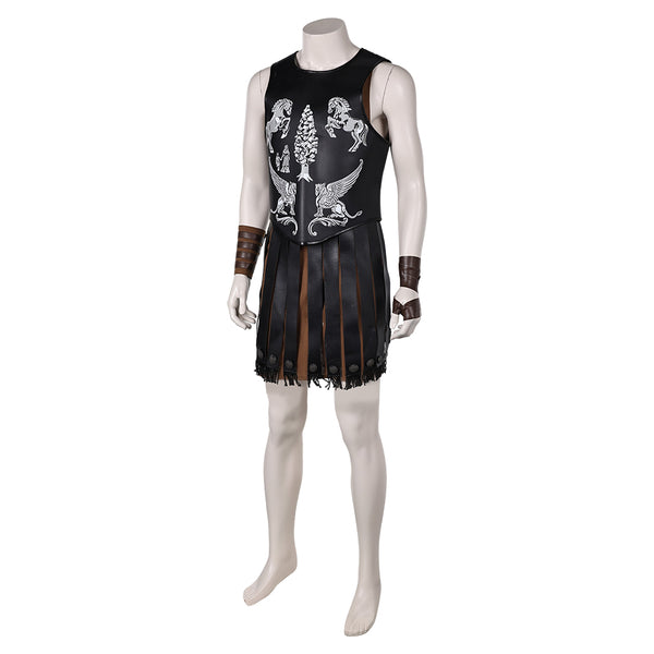 Gladiator 2024 Lucius Verus Black Outfit Cosplay Costume Outfits Hallo ...
