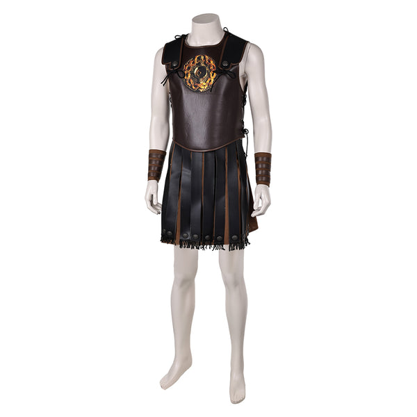 Gladiator 2024 Lucius Verus Brown Battle Outfit Cosplay Costume Outfit ...