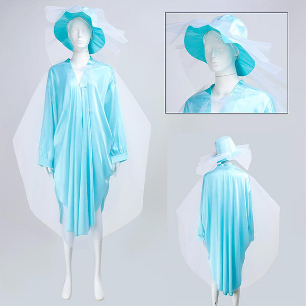 Haunted Mansion Ghost Bride Blue Outfit Cosplay Costume Outfits Hallow ...