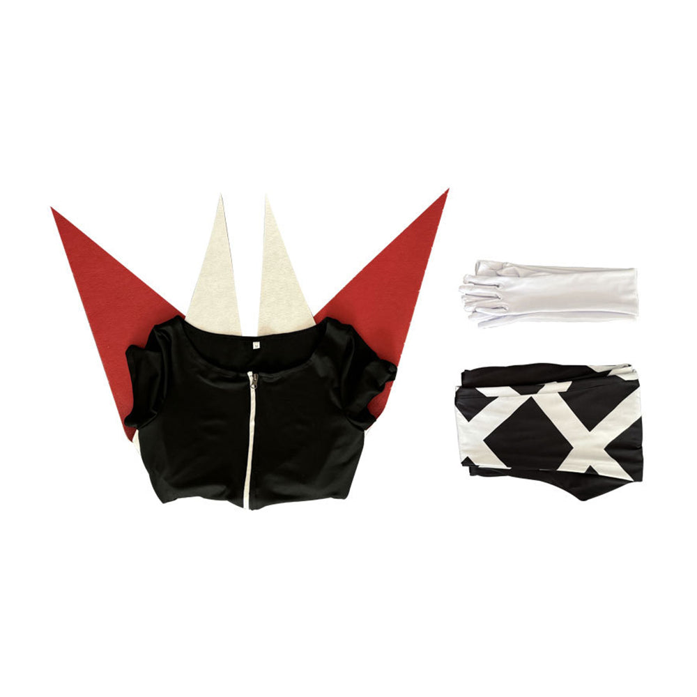 Hazbin Hotel Season 2 Camilla Black Crown Pattern Outfit Cosplay Costu ...