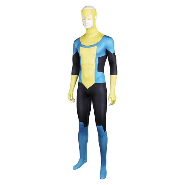 Invincible Mark Grayson Blue Yellow Combat Suit Cosplay Costume Outfit ...