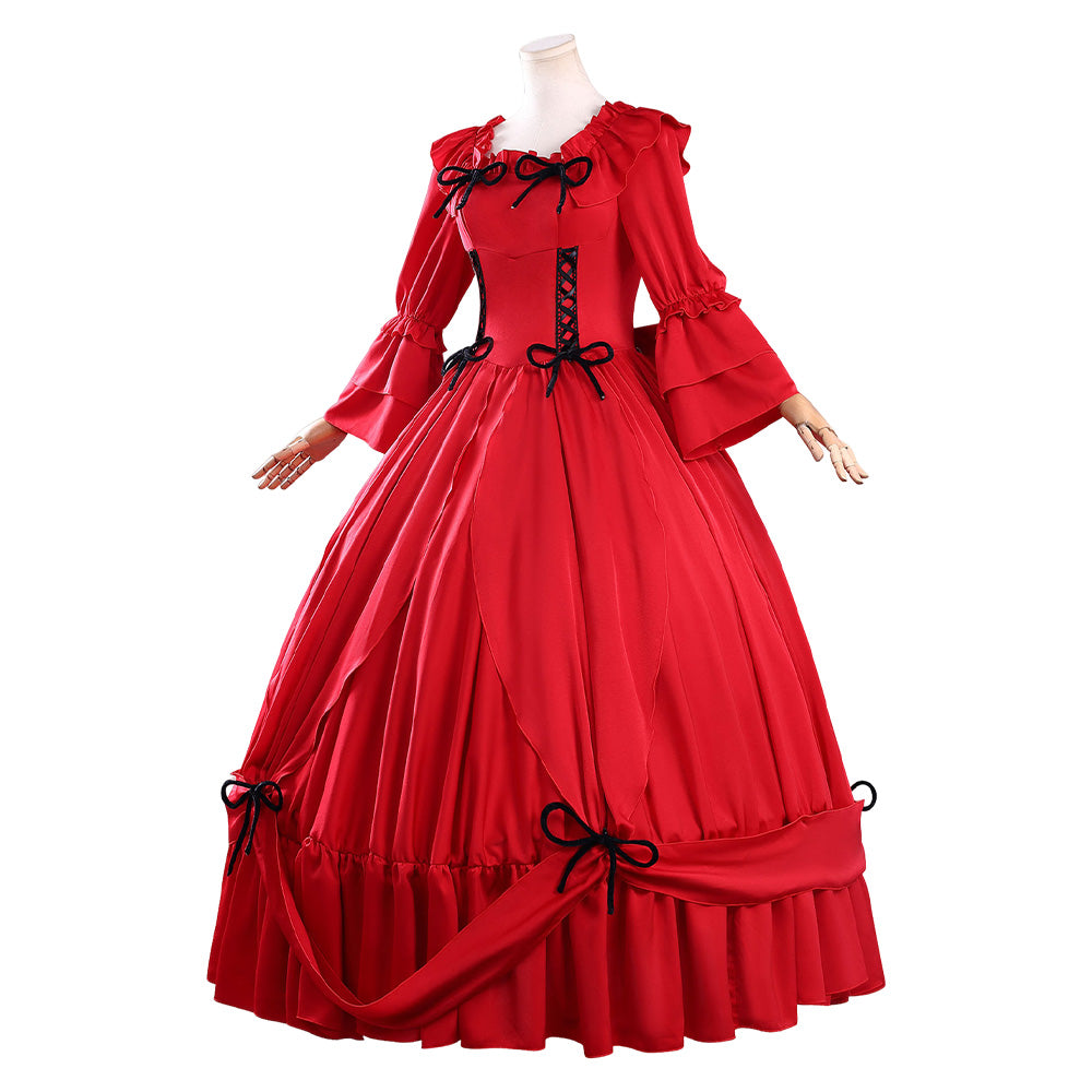 May I Ask for One Final Thing Scarlet El Vandimion Women Red Dress Cos ...