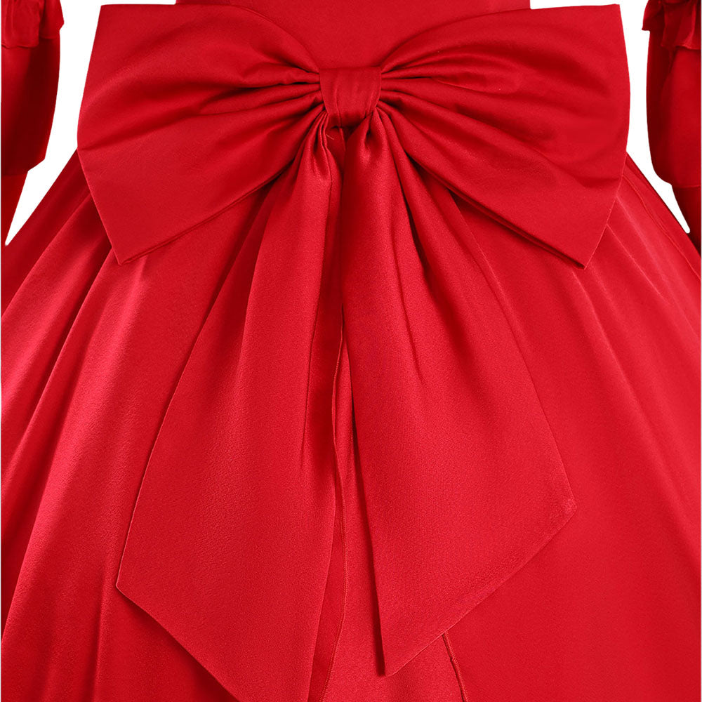 May I Ask for One Final Thing Scarlet El Vandimion Women Red Dress Cos ...