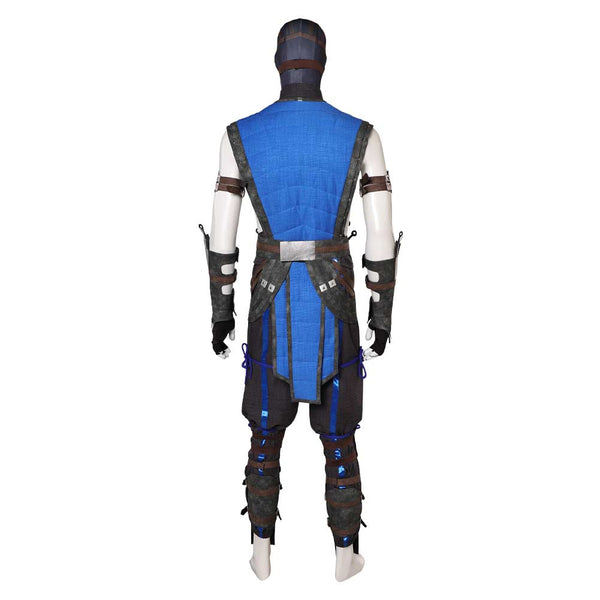 Mortal Kombat Sub-Zero Blue Outfit Full Set Cosplay Costume Outfits Ha ...