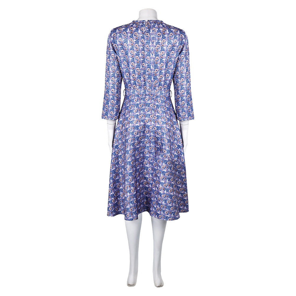 Movie Beetlejuice 2024 Astrid Deetz Women Printed Dress Cosplay Costum ...