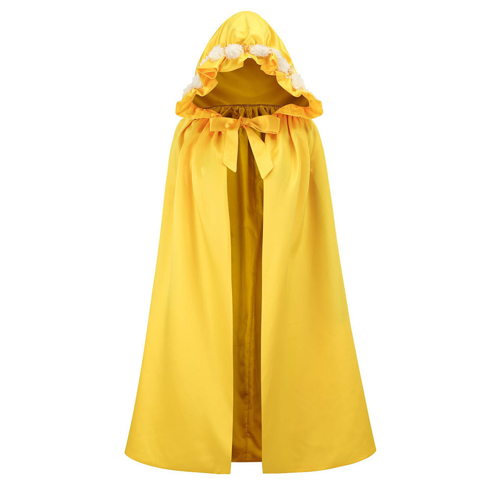 Movie Belle Kids Children Yellow Cloak Cosplay Costume Outfits Hallowe ...