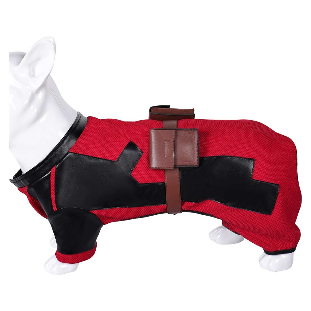 Deadpool & Wolverine 2024 Wade Wilson Pet Dog Red Outfit Cosplay Costu ...