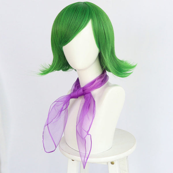 Movie Inside Out 2024 Disgust Cosplay Wig Heat Resistant Synthetic Hai ...