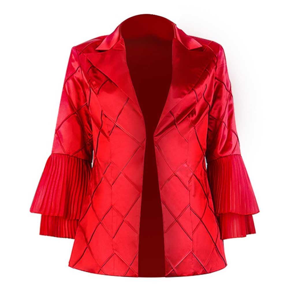 Movie Joker: Folie à Deux (2024) Harley Quinn Women Red Coat Cosplay C ...