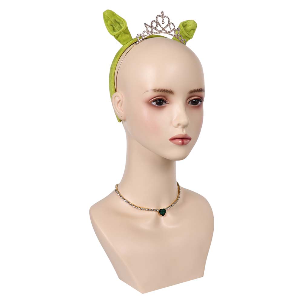 Movie Shrek Fiona Cosplay Headband Necklace Set Halloween Carnival Cos ...