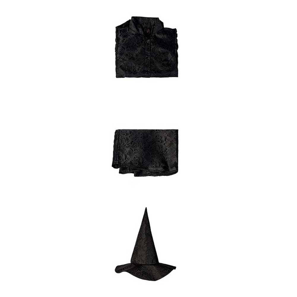 Movie Wicked 2024 Elphaba Thropp Women Black Dress Cosplay Costume Out ...