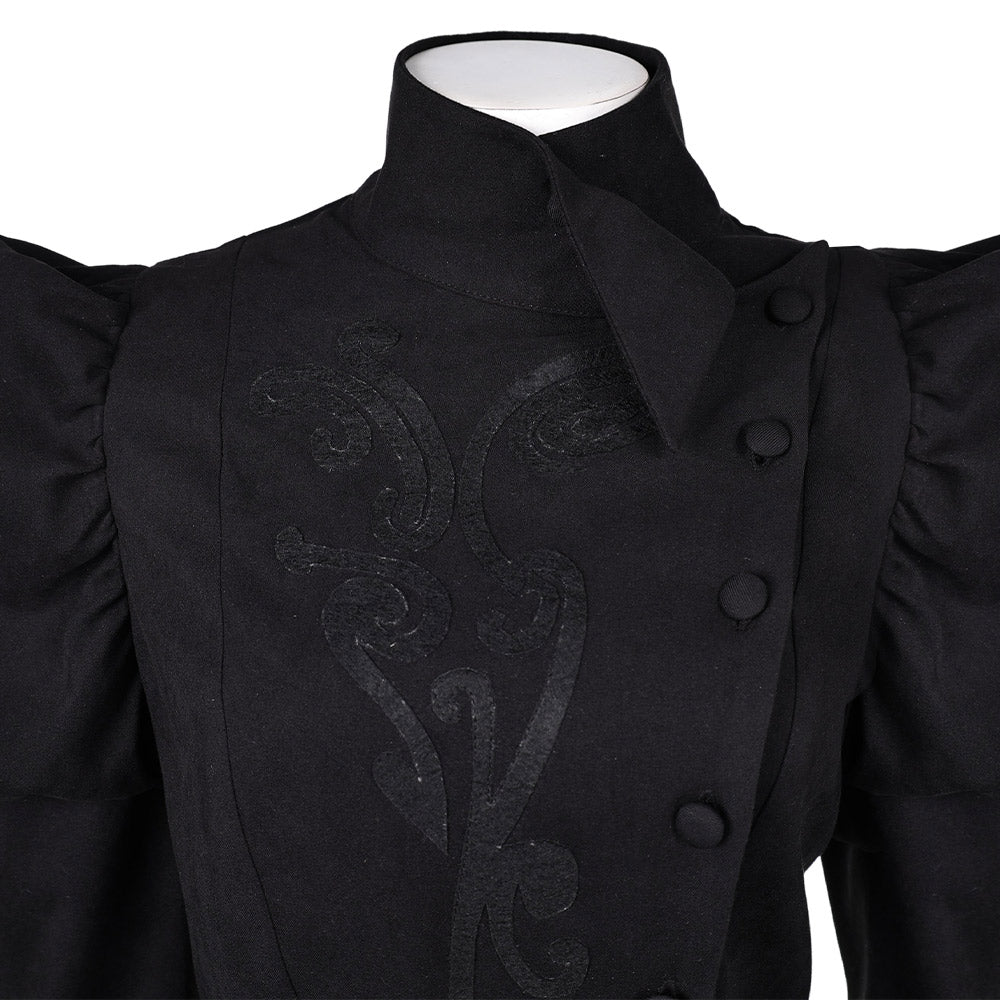 Movie Wicked 2024 Elphaba Witch Women Black Dress Cosplay Costume Outf ...