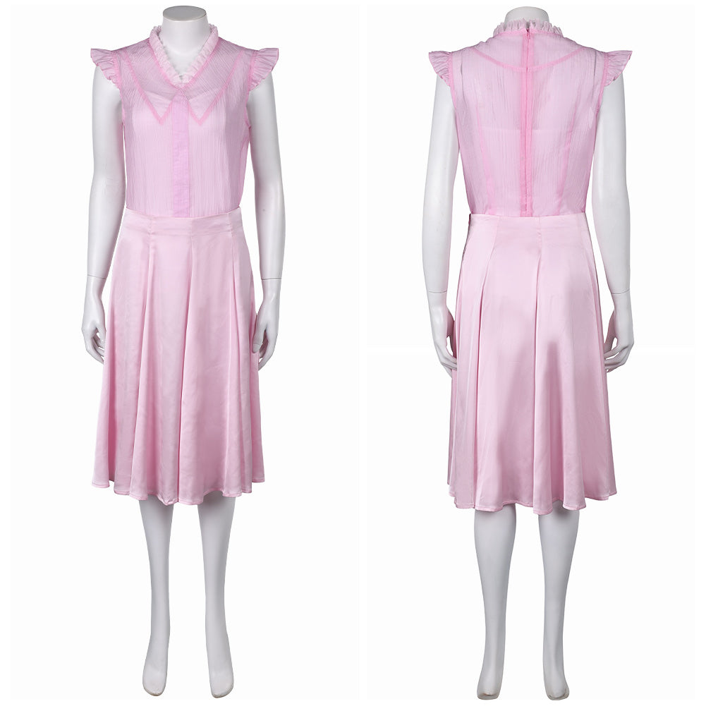 Movie Wicked 2024 Glinda Women Pink Dress Outfit Cosplay Costume Outfi ...