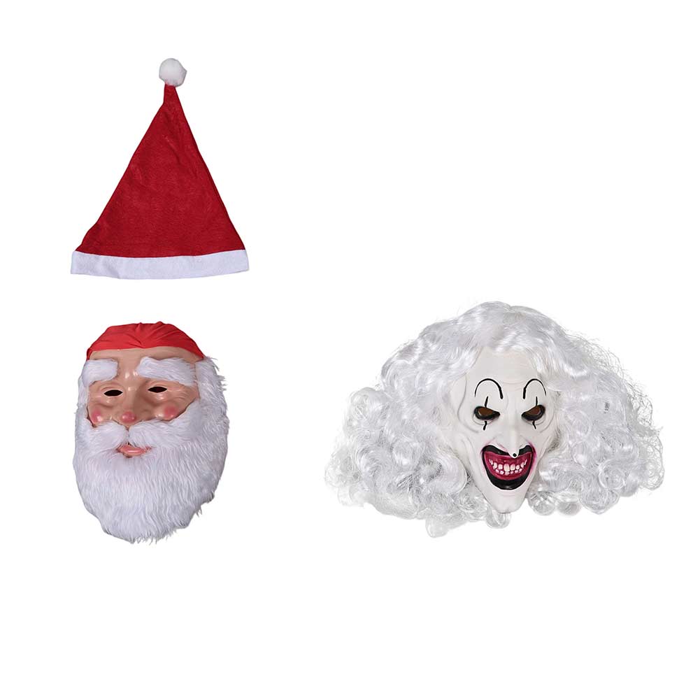 Terrifier 3 (2024) Art the Clown Cosplay Mask With Santa Face Hallowee ...