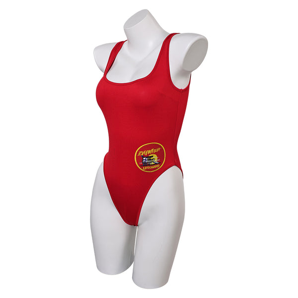 TV Baywatch C.J. Parker Women Red One-piece Swimsuit Cosplay Costume O ...