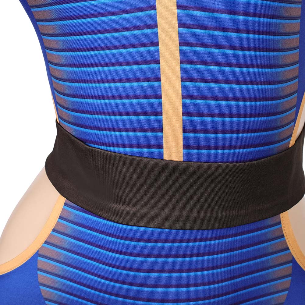 TV Fallout Vault 33 Dweller Lucy Women Blue One-piece Swimsuit Cosplay ...