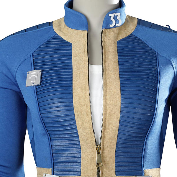 TV Fallout Vault 33 Dweller Women Blue Jumpsuit Cosplay Costume Outfit ...