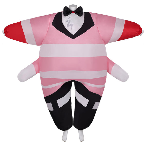 TV Hazbin Hotel Angel Dust Pink Inflatable Full Body Suit Cosplay Cost ...