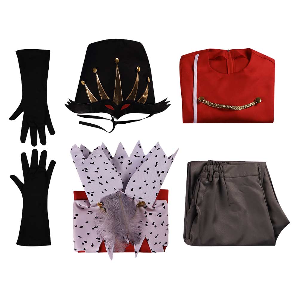 TV Helluva Boss Hazbin Hotel Stolas Red Outfit Cosplay Costume Outfits ...