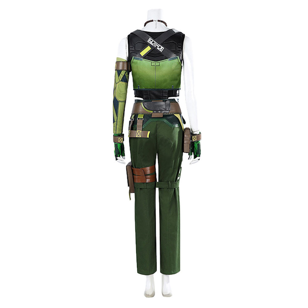 Valorant Skye Women Green Outfit Cosplay Costume Outfits Halloween Car ...