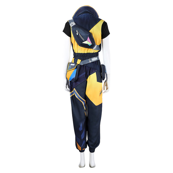 Valorant Waylay Women Blue Outfit Cosplay Costume Outfits Halloween Ca ...