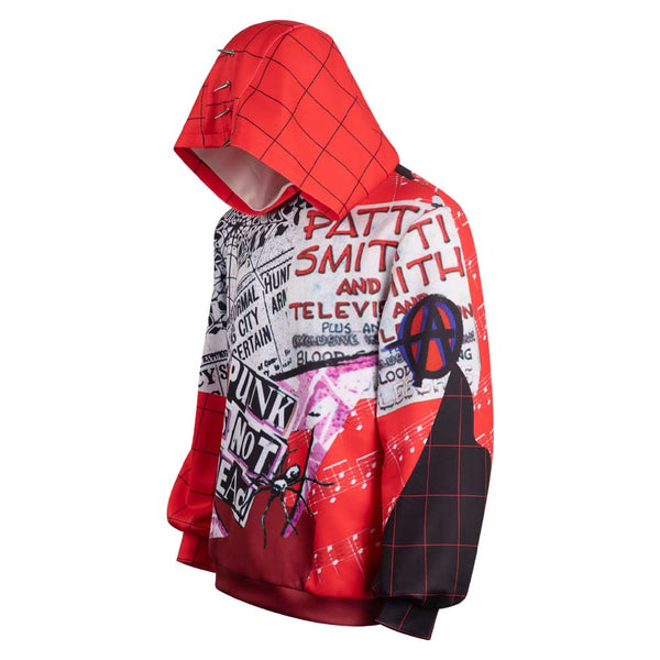 Spider-Man: Into the Spider Verse Spider Punk Hoodie Sweater Halloween ...