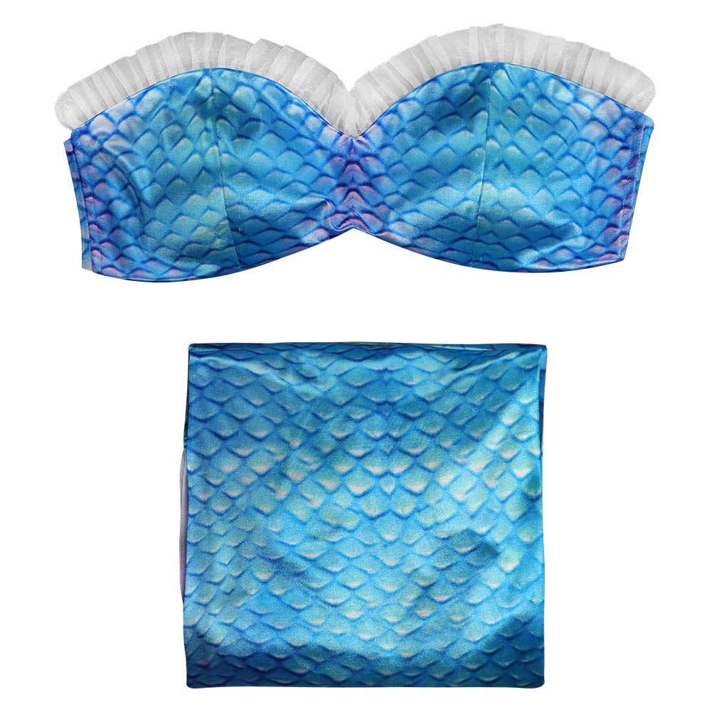 The Little Mermaid Ariel Cosplay Costume Outfits Top Skirt Halloween C ...