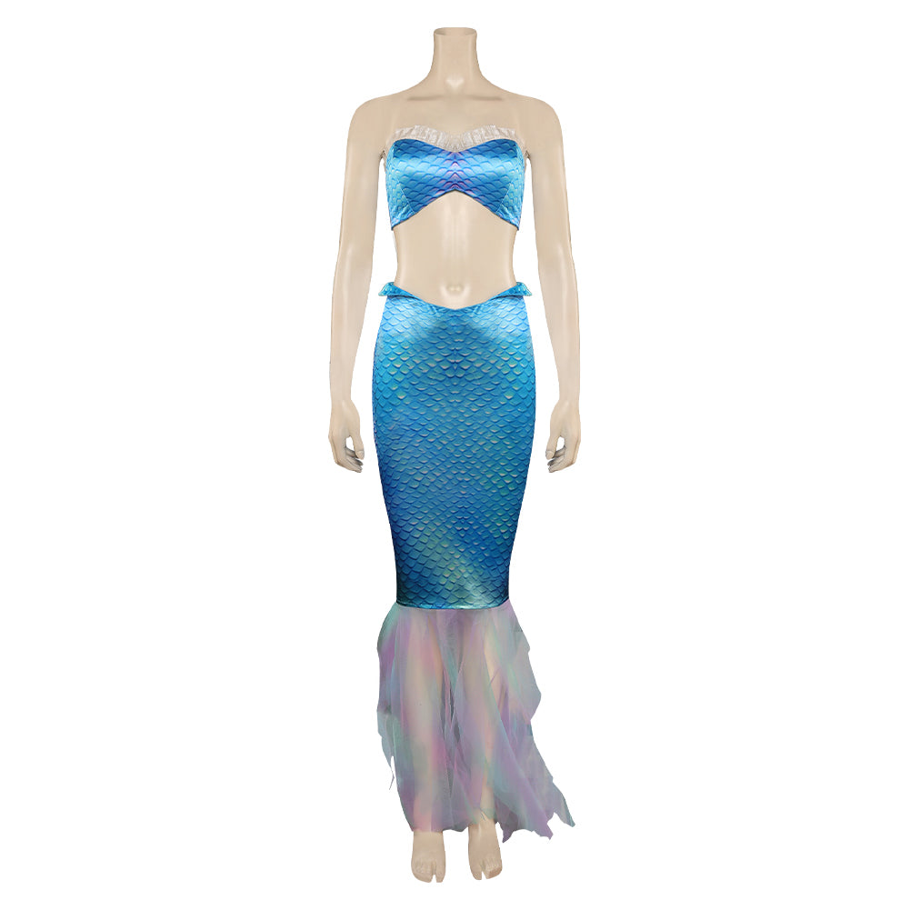 The Little Mermaid Ariel Cosplay Costume Outfits Top Skirt Halloween C ...