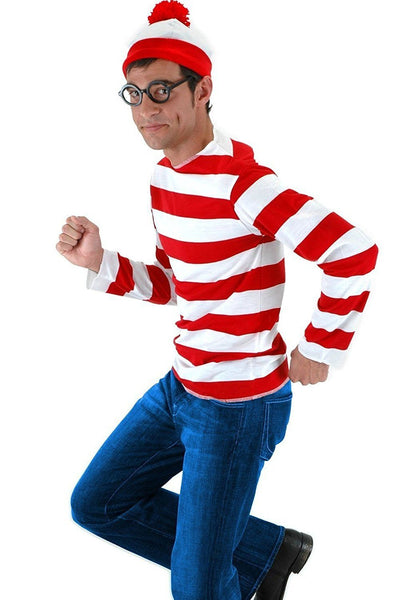 Where's Waldo Waldo Waldo & Friends T-shirt Cosplay Costume ...