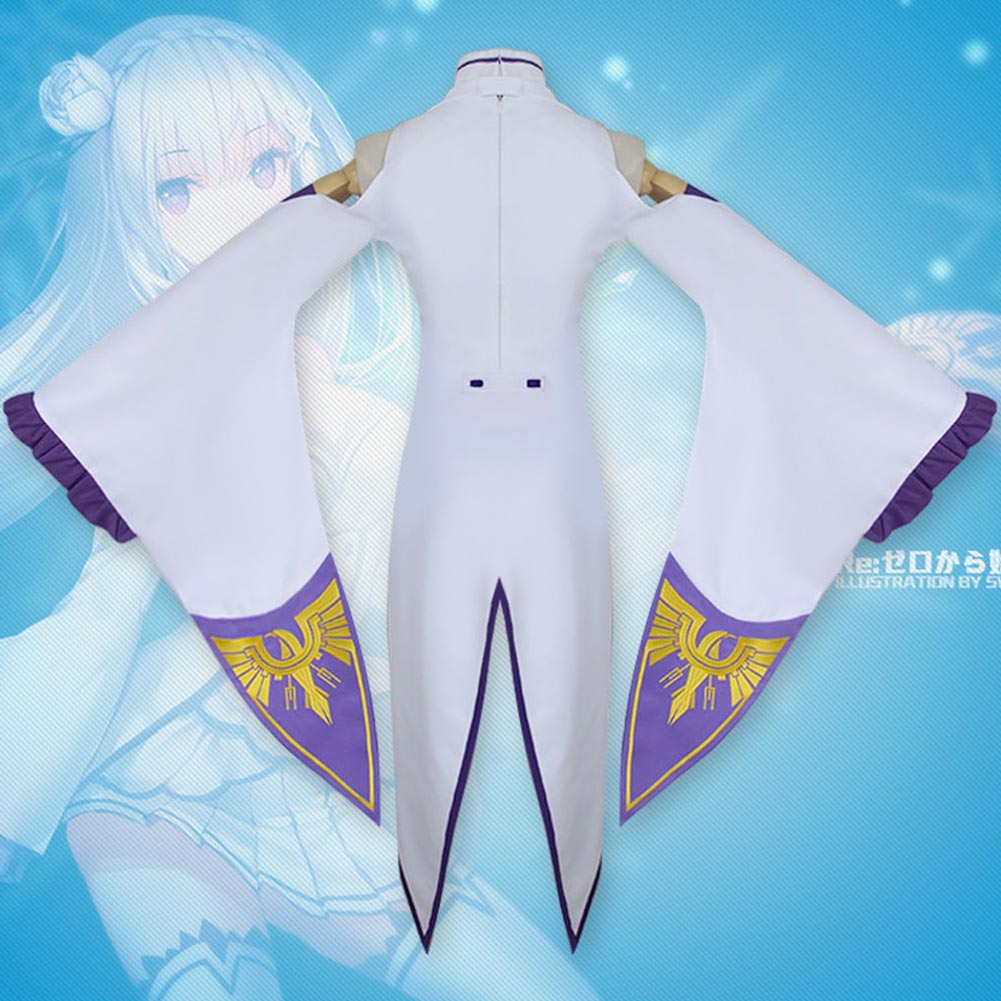 Re:ZERO -Starting Life in Another World Emilia Cosplay Costume Outfits ...