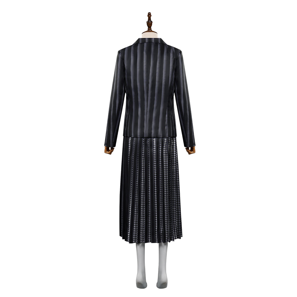 Adult Wednesday Addams Wednesday Cosplay Costume School Uniform Dress ...