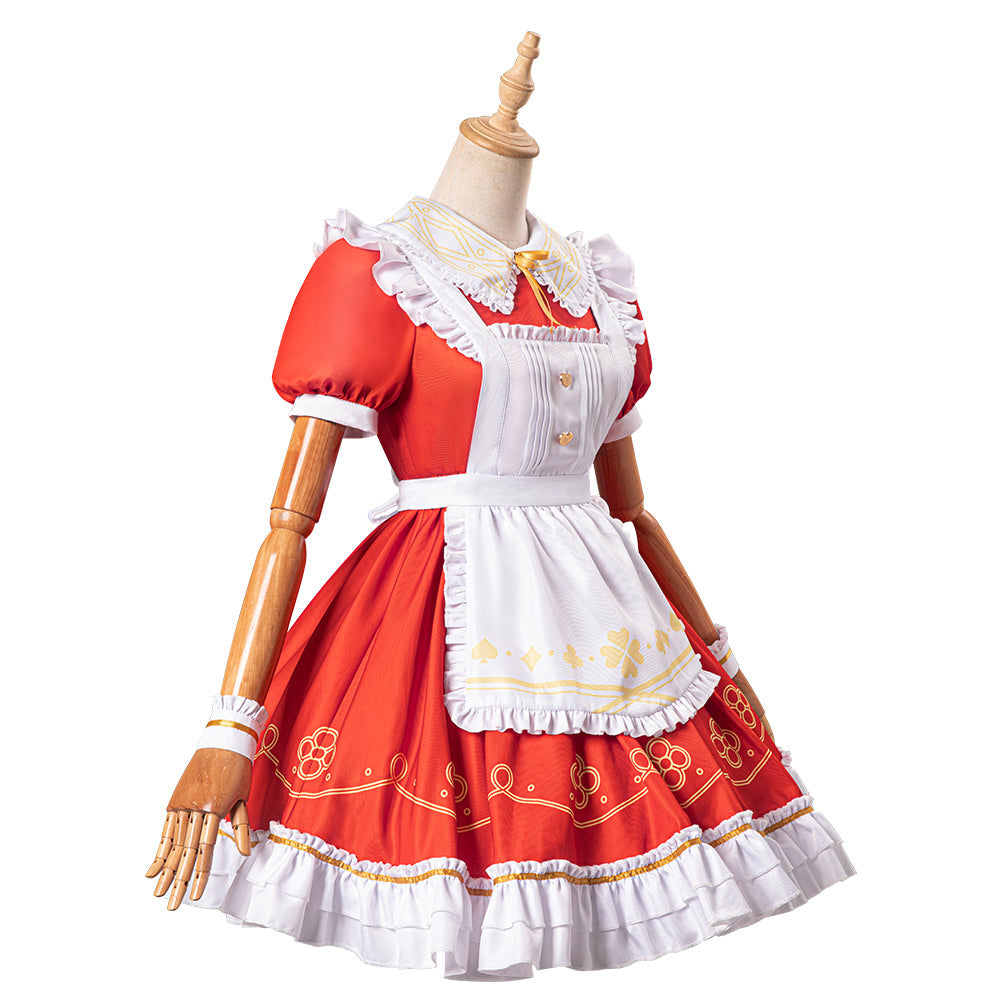 Genshin Impact KLEE Alice in Wonderland Alice Cosplay Costume Dress Ou ...